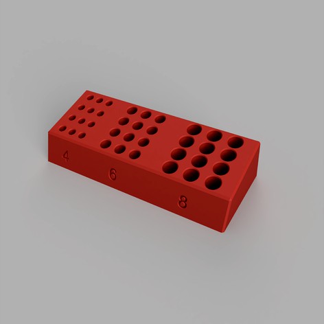 Endmill organizer by NikBoeh 3d model