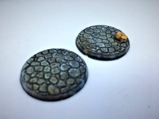 25 mm round cobblestone base for 28mm gaming like dnd and pathfinder by ...