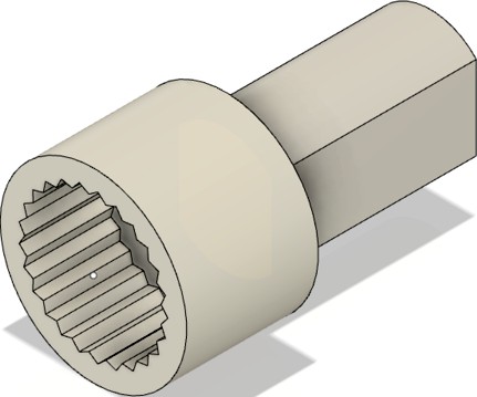 Servo MG996R adapter by guilhermeekl 3d model