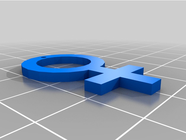 Female Symbol keychain by GubGub19 3d model