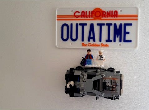 Lego DeLorean Wall Mount by Yvrogne 3d model