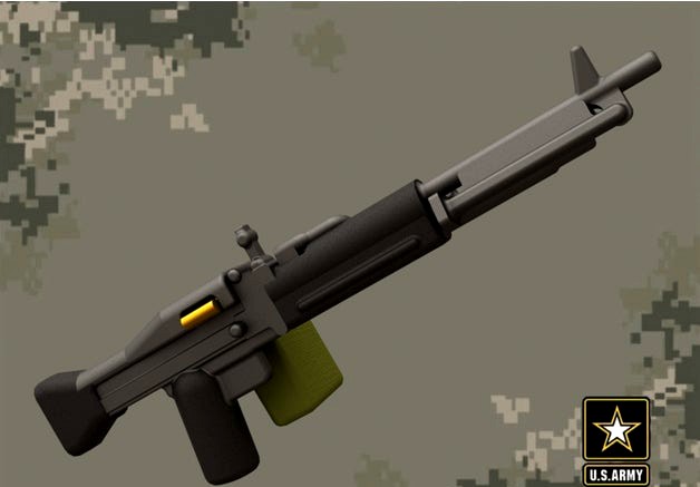 M60 machine gun for Lego minifigures by G-point 3d model