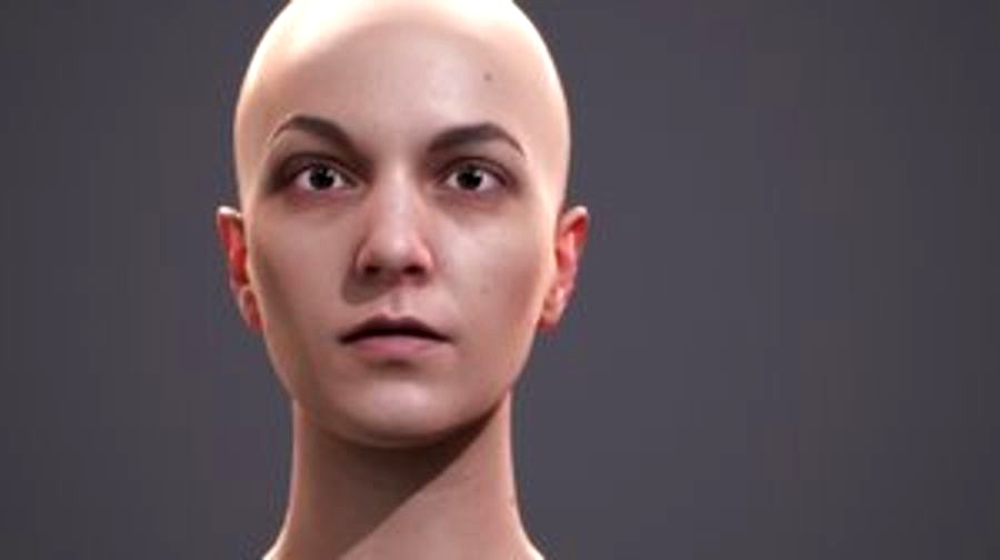 Realistic Woman Body - Basic Rig - LOD4096 - 171FBody 3d model