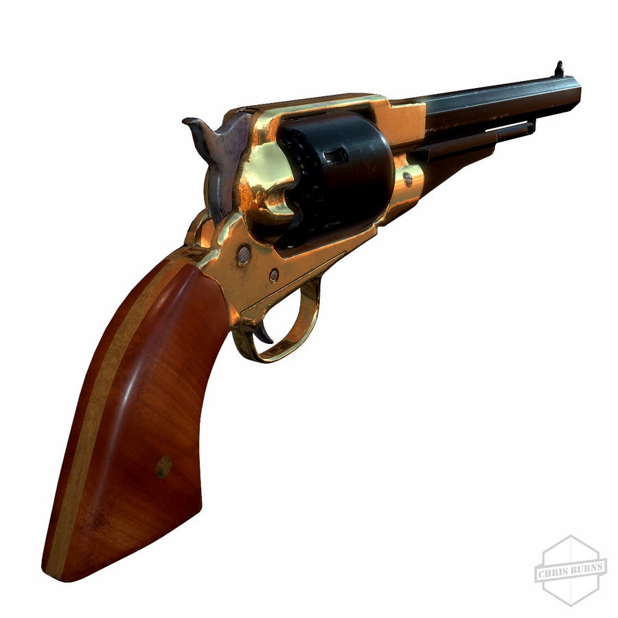1858 Remington Revolver 3d model