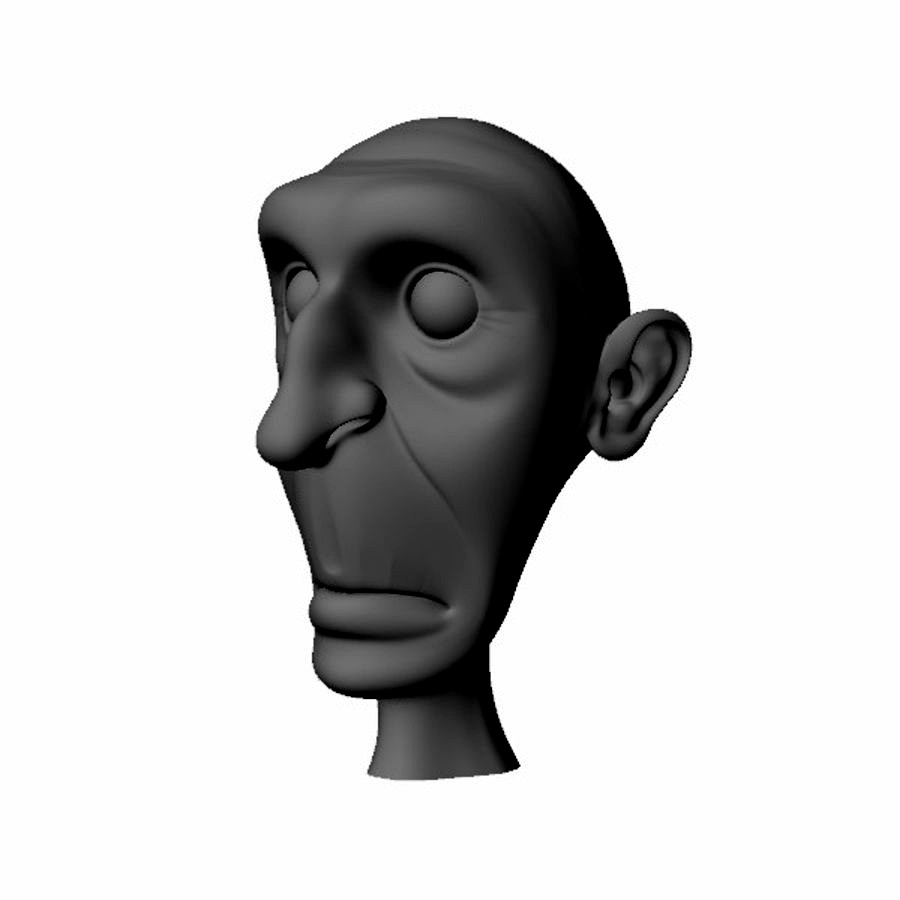 Cartoon Head 3d model