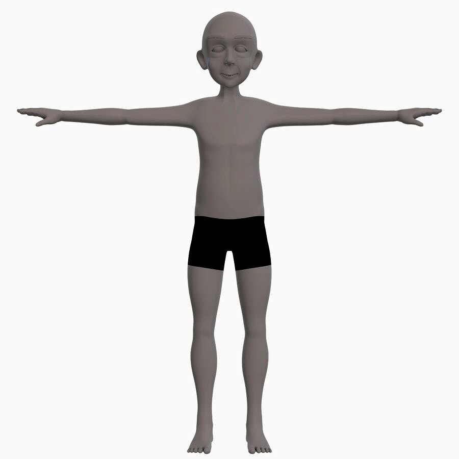 Base mesh old man character V07 3d model