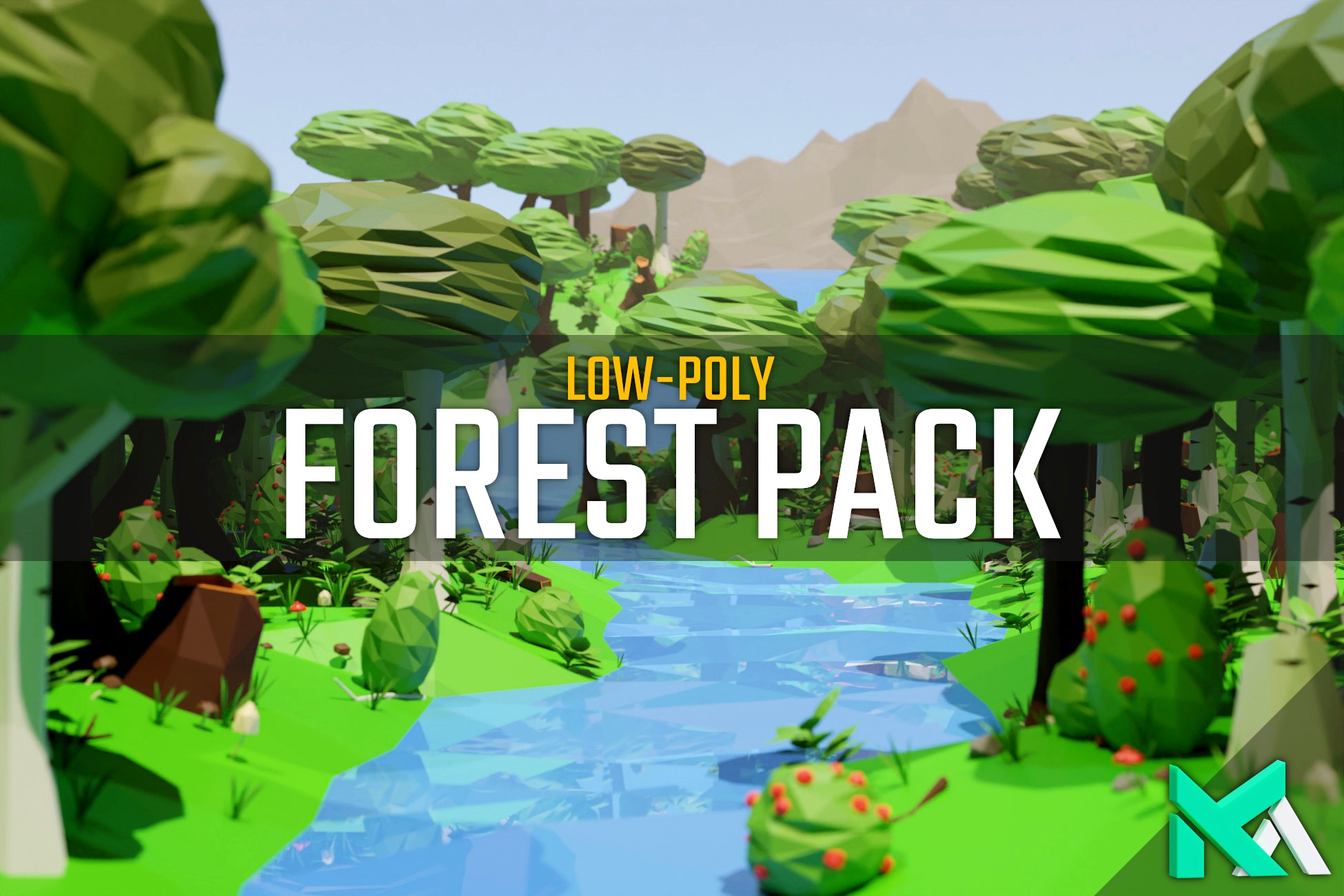 Low-Poly Forest Pack 3d model