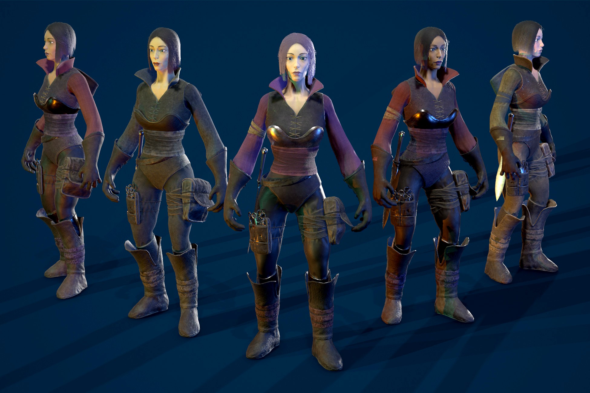 Female Robber 3d model