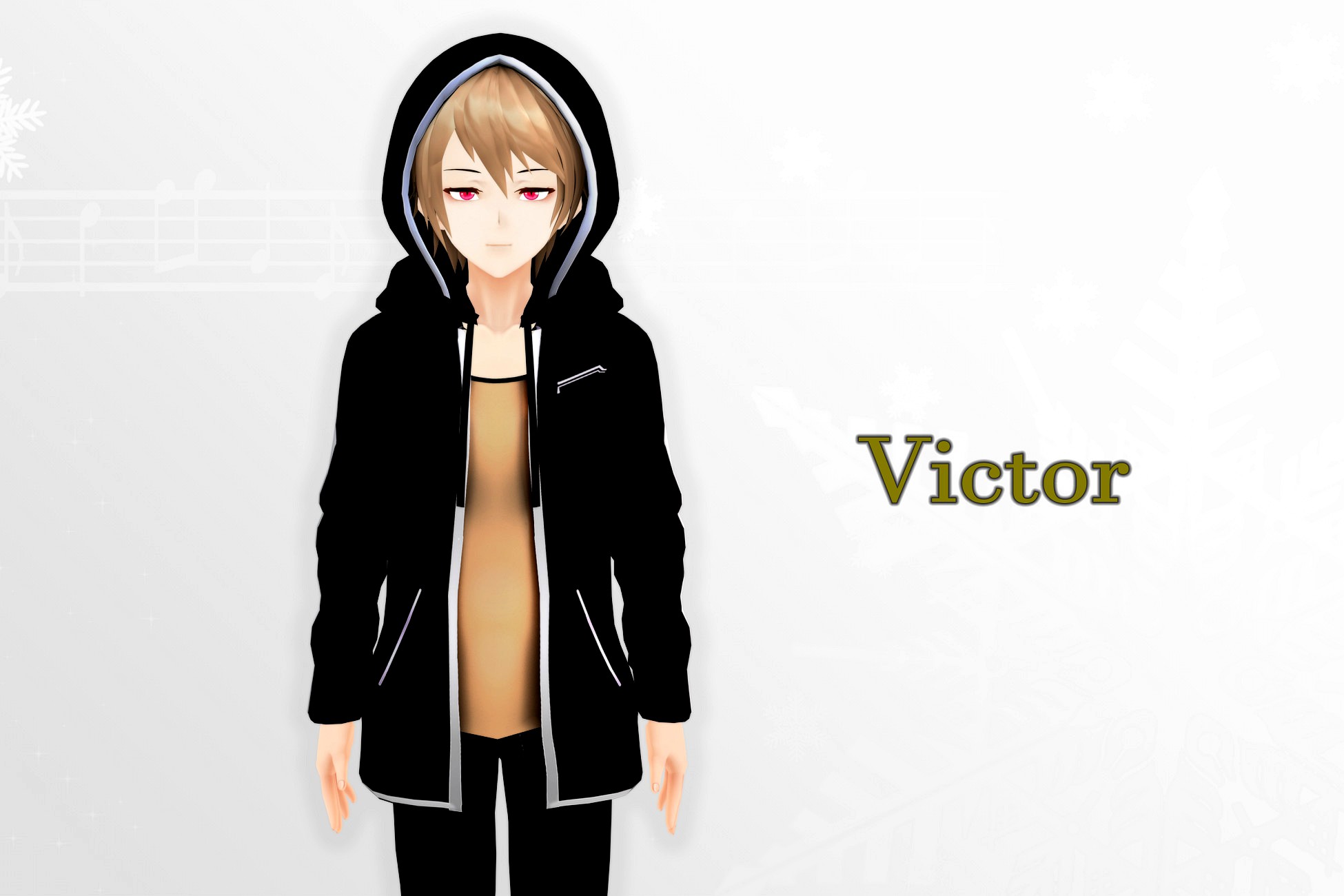 Victor V2 3D: Anime Style Character (Game-Ready/VRChat) model