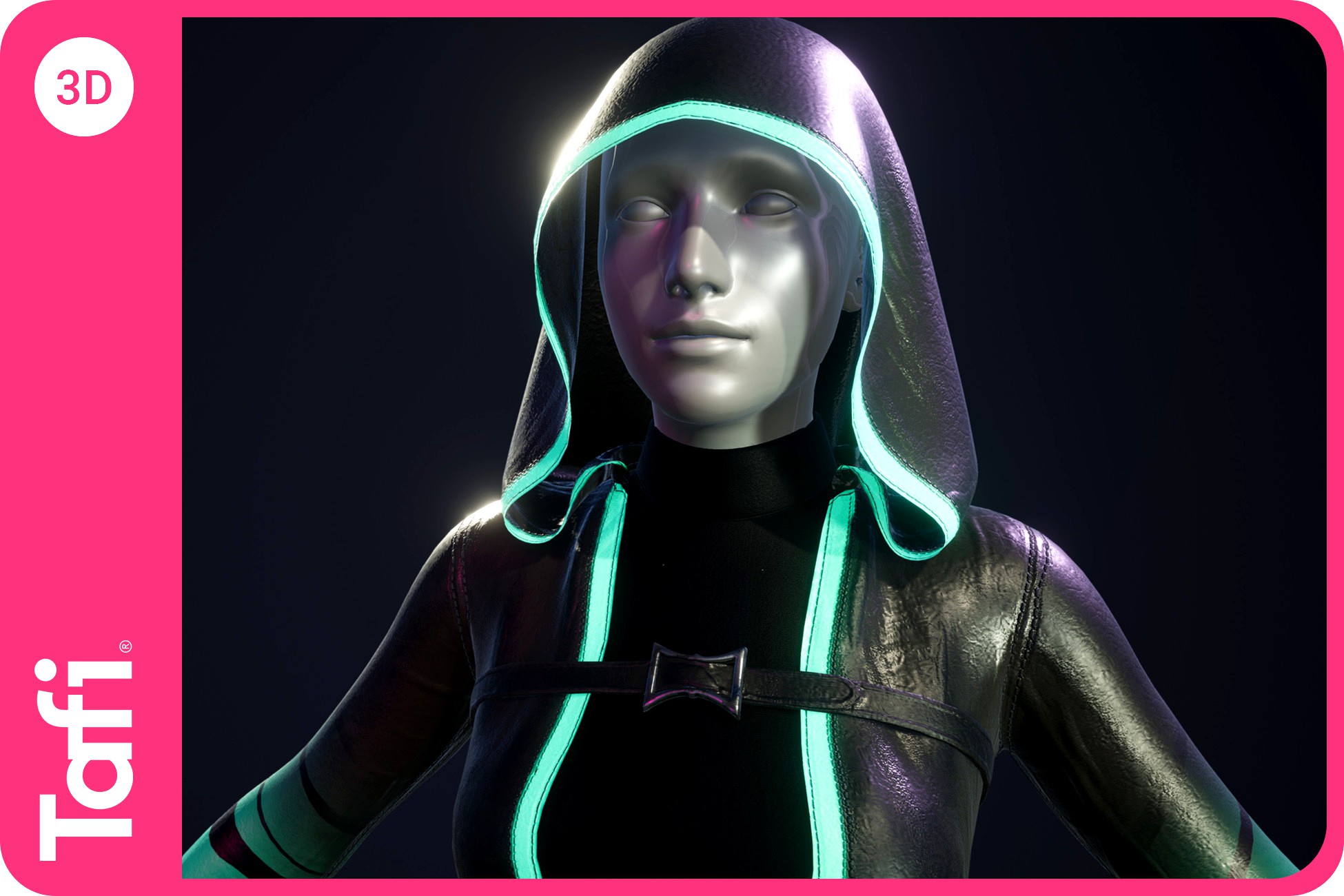 Shadow Villain Outfit Female from Tafi 3d model