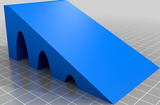 Simple Ramp with Drainage Channels by Nother_Ngineer 3d model