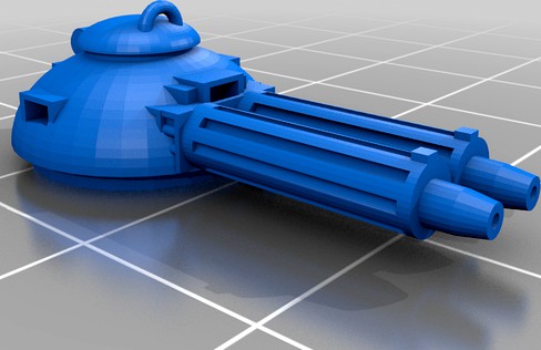 Machine Gun Turrets for Gaslands cars by mminghella 3d model