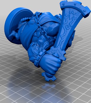 Daruk amiibo - The Legend of Zelda Breath of the Wild by FritzHD 3d model