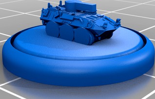 2mm modern NATO APC SISU 6 wheel. Supportless by darkgref 3d model