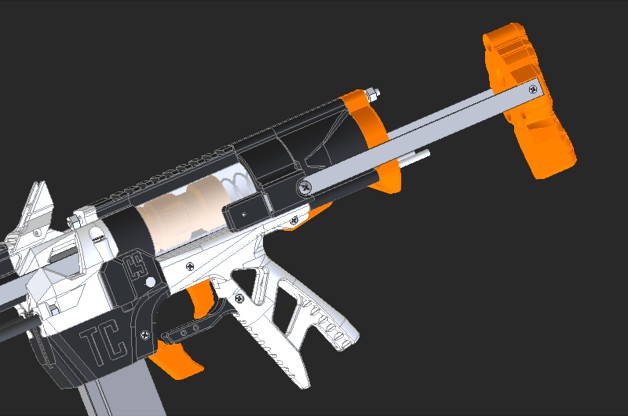 Talon Claw - Collapsible Stock by captainslug 3d model