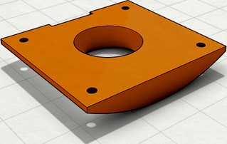 Bosch Colt | Curved Router Base by pencilneck 3d model
