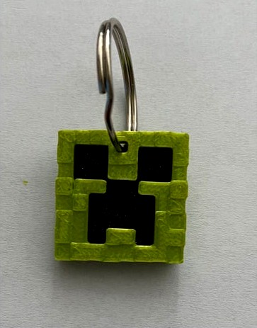 Minecraft Creeper Key Ring - 2 color by petrikinha 3d model