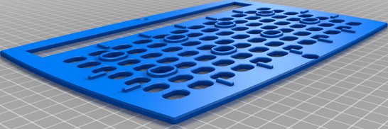 Lamp Words For Life - VI Keyguard by Volksswitch 3d model