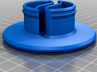 USB cable reel (stackable) by Alwyn1 3d model