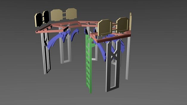 Hexagonal Walkway for Tabletop Gaming by Tesavo 3d model