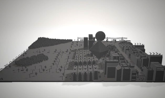 Neo-Tokyo, Tokyo III from the EVA( Neon Genesis EVANGELION) surface of ...