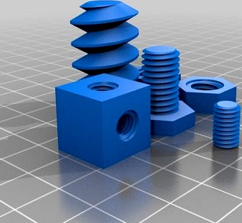 OpenScad library. Threads for screws and nuts V1 by Cuiso 3d model
