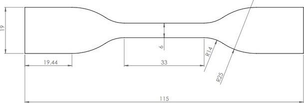 ASTM D638 Type IV Dog bone Tensile sample by Lmpeeke 3d model