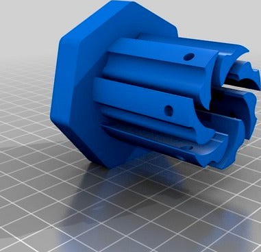 VEX to Tetrix Mecanum Adapter by 6371machinekings 3d model
