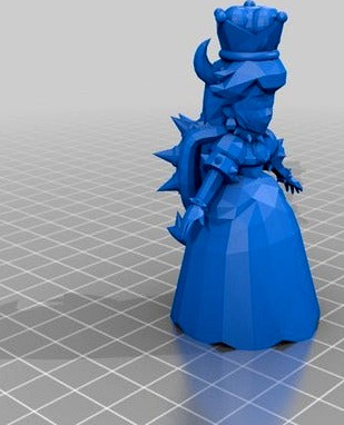 Bowsette by Nervatel 3d model