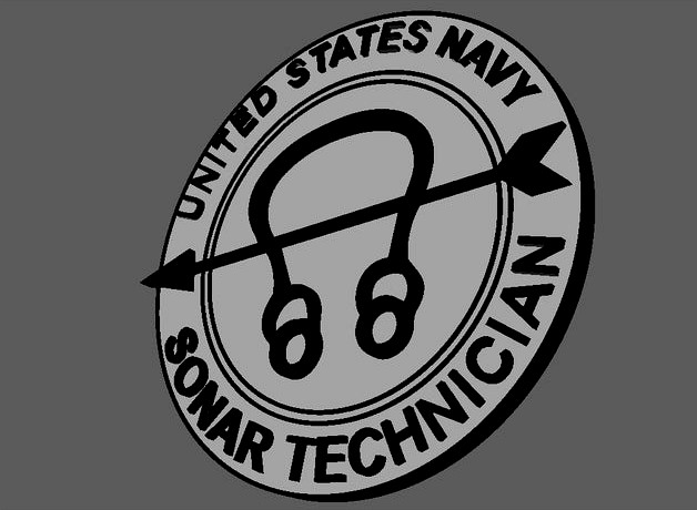US Navy Sonar Technician logo by MrMCPoole 3d model