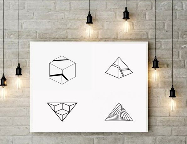 Optical Illusion Shapes 2D by UnpredictableLab 3d model