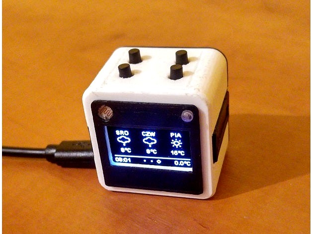 SmartCube - ESP32 OLED Cube Case by ksaweryn 3d model