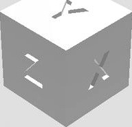 calibration cube - xyz by AzurOne 3d model