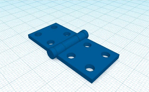 Fully 3D Printable Hinge by MakerCBass model