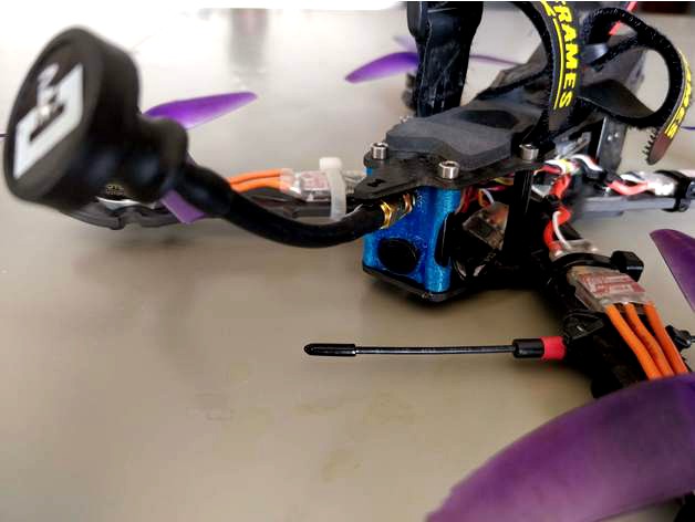 PiratFrame Sloop V2 Bottom Buzzer and antenna mount by dadzzzz 3d model