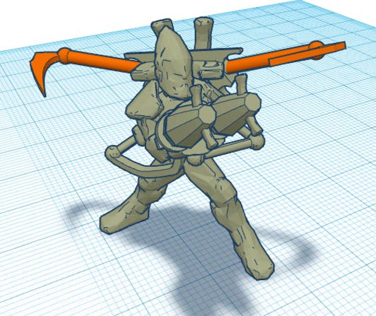 Space Elf Warp Spider Exarch Eldar 40k Proxy by Pheznik 3d model