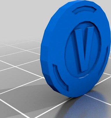 Double sided V-Buck coin by eyeeh 3d model