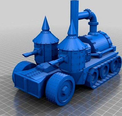 Orc / Ork / steam-powered Halftrack by Redstarkits 3d model