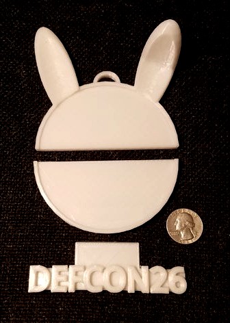 Defcon26 BFP Badge by digitaltrashman 3d model