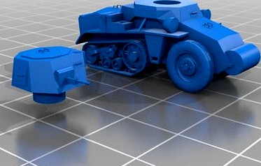 Citroen Kegresse P28 Armoured car by marcusmole 3d model