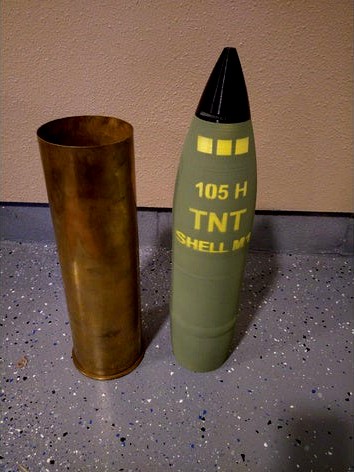 105MM Howitzer Shell M1 - Whiskey Stash by sbeecroft 3d model