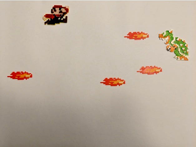 8-bit Bowser's Fireball by zostay 3d model