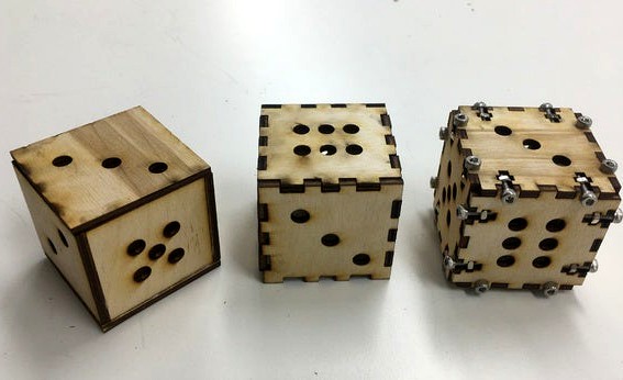 Laser Cut Dice by pnuvspace 3d model