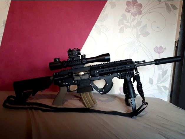 HK416 Keymod Rail by Banex 3d model