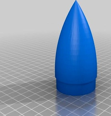 Modular Model Rocket Nosecone & Coupler combo by vinny0 3d