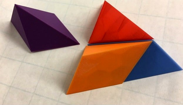 Tetrahedron, Puzzle, Triangular Pyramid, Dissection, Four Pentahedra by ...