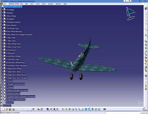 SuperMarine Spitfire Catia Model by JonDallimore 3d