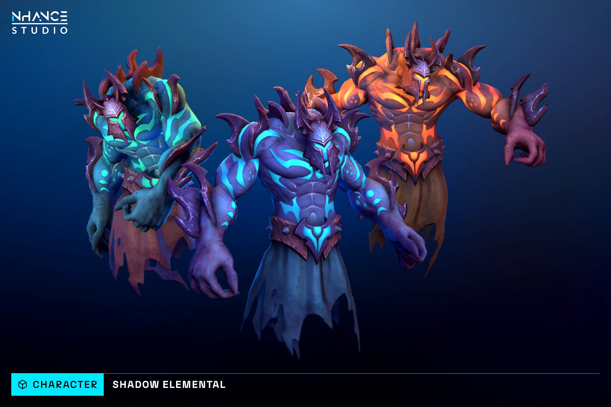 Stylized Fantasy Shadow Elemental 3d model