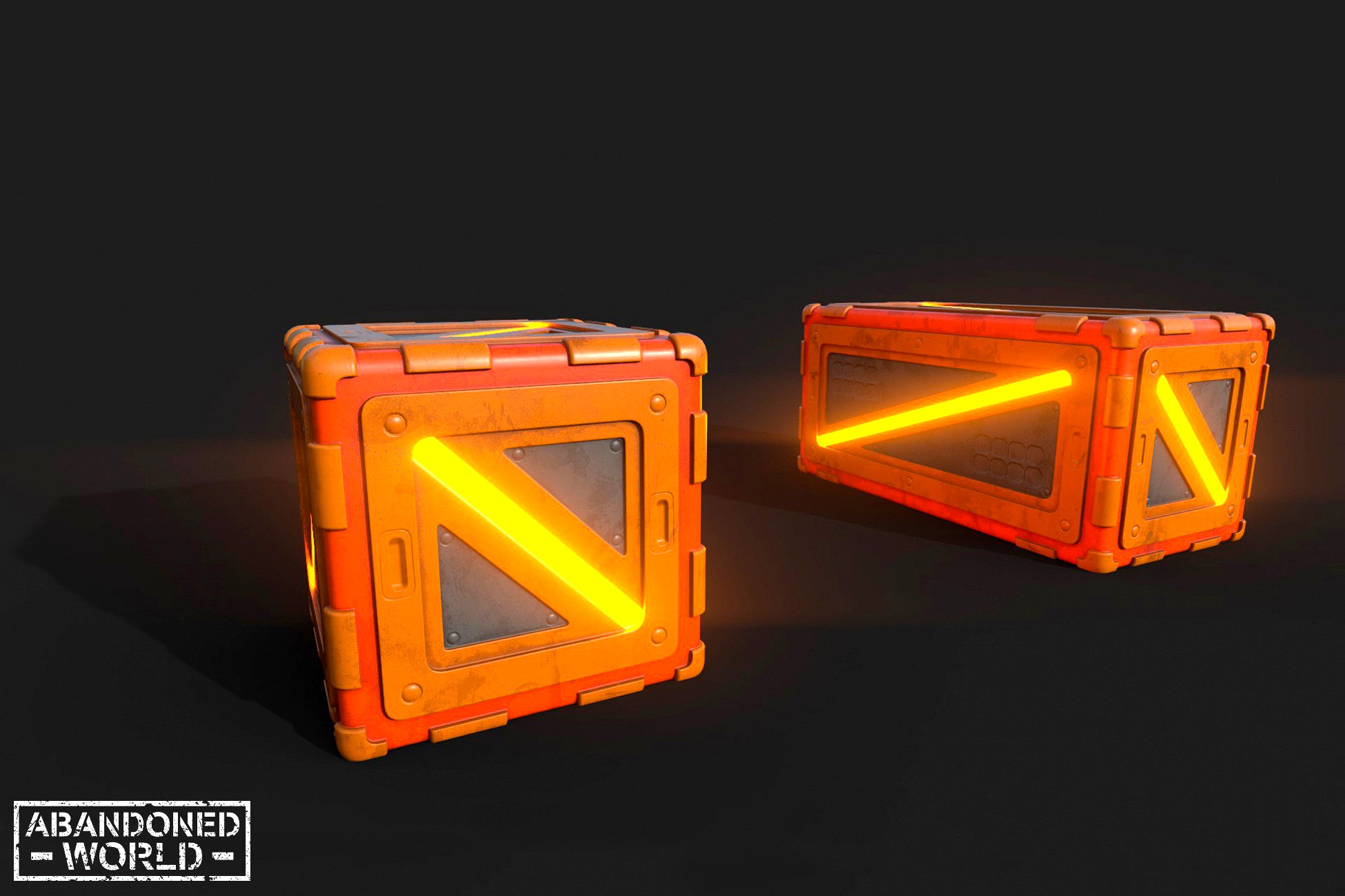 Sci-Fi Boxes 3d model