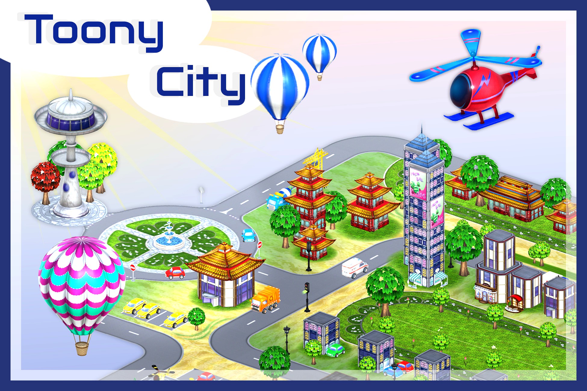 Toony City 3d model